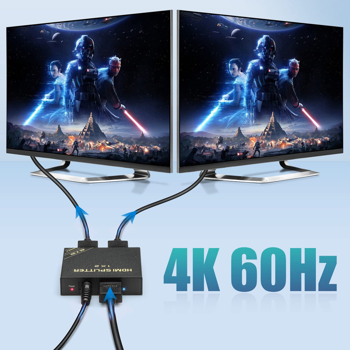 Premium 4K HDMI Splitter - HDCP 2.2/2.3 Bypass -PS5/PS4/PS3 Compatible ...